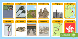 Let's Go to China Word Cards (teacher made)