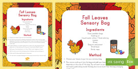 Fall Nature Walk Sensory Bottle (Hecho por educadores)