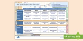 FREE! - LKS2 Transition Week Activities - First Week Timetable