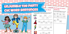Unjumble the Summer CVC Word Sentences
