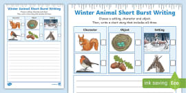 Winter Short Burst Writing Template