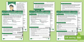 UKS2 Marie Curie Differentiated Reading Comprehension Activity