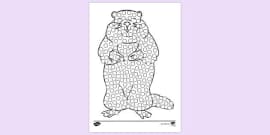 Spotty Teddy Colouring Page