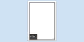 FREE! - Simple Blank Page with Border | Page Borders | Twinkl