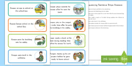 7 Step Sequencing Cards Making a Sandwich - sequencing, cards