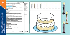 👉 Bear's Birthday Party Counting to Five Maths Activity
