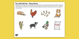 The Little Red Hen Sensory Bin