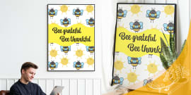 Bee-Themed Inspirational Posters Pack | Twinkl Art Gallery