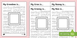 Grandparents Day A-Z Writing Worksheet / Worksheet