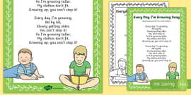 Growing Up Song (teacher made) - Twinkl