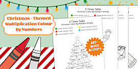 Christmas-Themed Colour By Multiplication