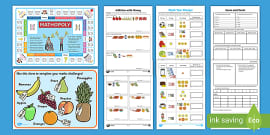 Shopping List Differentiated Worksheets (teacher made)