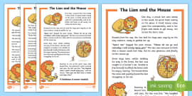 The Lion And The Mouse Story Sequencing Cards - story cards