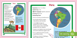 Peru Word Search (teacher made) - Twinkl
