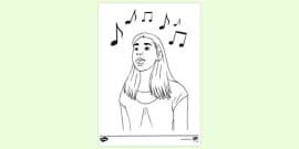 Singing Colouring Sheets (teacher made) - Twinkl