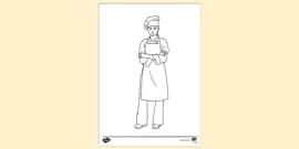 FREE! - Chef Four Colouring Sheet (teacher made) - Twinkl