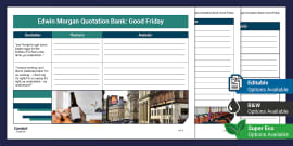 Edwin Morgan One-Pager: Good Friday (teacher made) - Twinkl