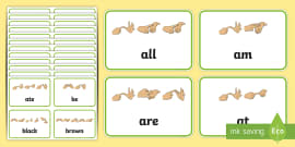 Third Grade Dolch List Sight Words with Fingerspelling Flashcards