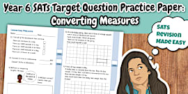 👉 Year 6 SATs Target Question Paper: Area, Perimeter & Volume