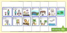 Teddy and Box Preposition Positional Language Activity