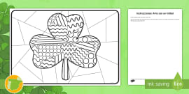 Hoja de colorear: Trébol de San Patricio - Mindfulness