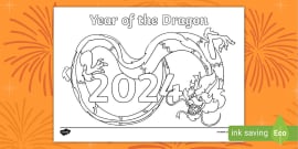 Chinese Dragon Colouring Pictures - Chinese New Year