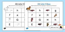 ASL Letter R Maze Activity (teacher made) - Twinkl