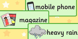 Medial 'n' Word Cards (teacher made)