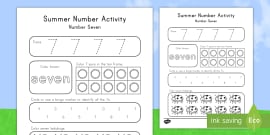 Summer Number Five Worksheet / Worksheet