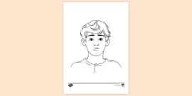 FREE! - Boy Colouring Sheet - Teaching Resources - Twinkl