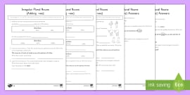 Irregular Plural Nouns Differentiated Activity for 3rd-5th Grade