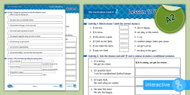 ESL Curriculum Level 6, Lesson 12 (teacher made) - Twinkl