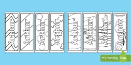 FREE! - Isaac Name Simple Colouring Bookmarks (teacher made)