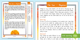 The Sun Mind Map (Hecho por educadores) - Twinkl