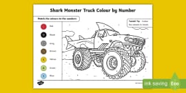 Printable Monster Truck Colouring Pages - Twinkl CA - Twinkl