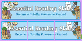 SATs Survival Year 2 Reading Skills Display Poster - SATs Survival Year 2