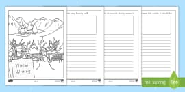 Roll a Winter Story Writing Activity - Collaborative Story Writing