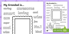 Father's Day Card Template with Simile Poem