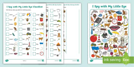 I Spy with My Little Eye Worksheet | K-2 Teaching Resources