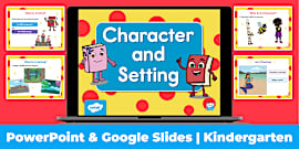 Character and Setting Cut and Paste Sorting Worksheet for K-2nd Grade
