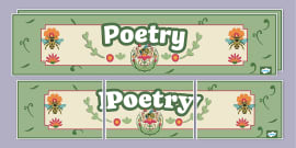 👉 Creative and Colourful Poetry Display (teacher made)