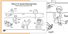 ‘ear’ Trigraph Colouring Sheet – Phase 3 Resource - Phonics