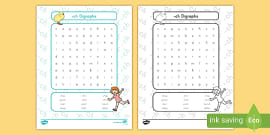 -sh Digraphs Word Search (teacher made) - Twinkl