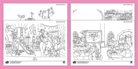 Tudalennau Lliwio yr Ystwyll (teacher made) - Twinkl