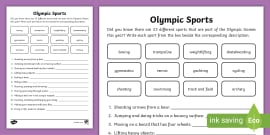 Great Olympic Moments Cut and Paste Timeline Activity