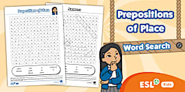 Prepositions of Place: Cut and Stick Game