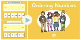 Ordering Numbers 0 10 and 0 20 PowerPoint (Teacher-Made)
