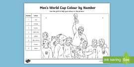 👉 French: Men's World Cup Colour by Number Activity Sheet