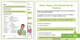 FREE! - Food Containers and Quantifiers Worksheet - Twinkl