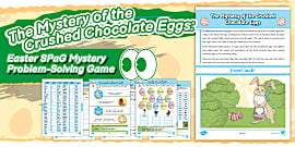 Year 3 The Mystery of Who Moved the Chocolate Easter Eggs Maths Mystery ...